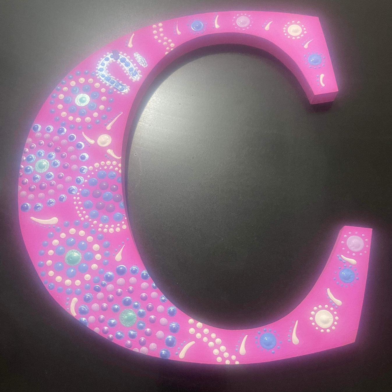 XL Aboriginal Design Wooden Letters – Wiradjuri Dreaming